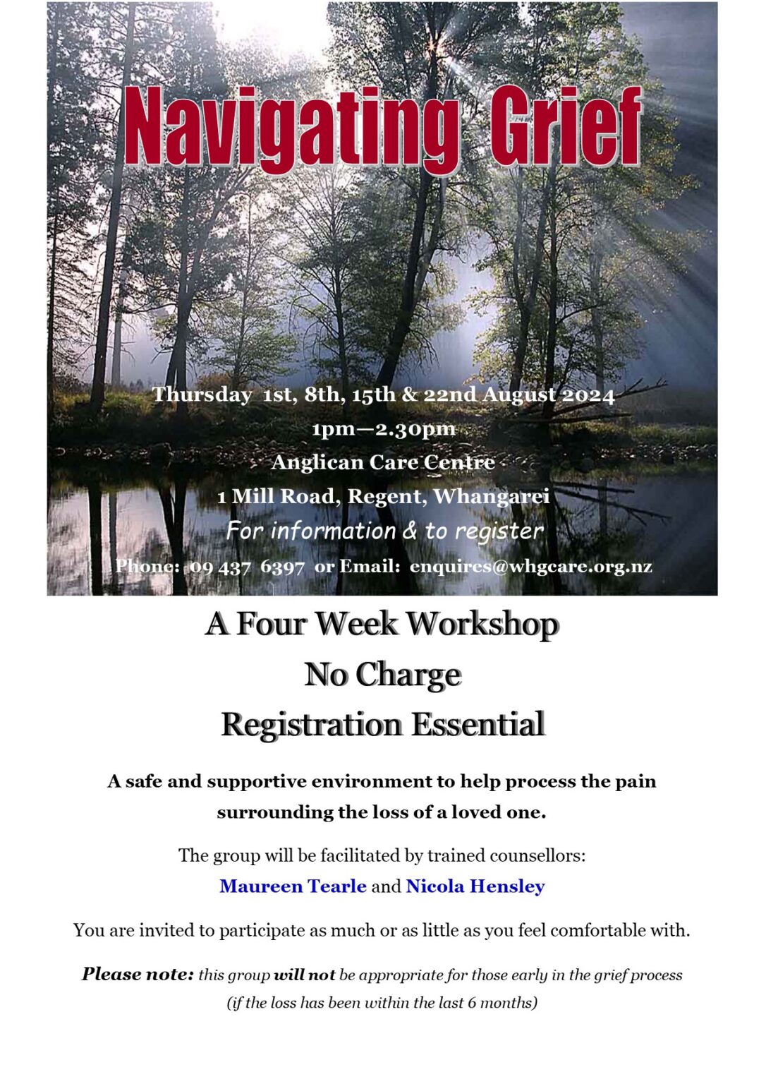 Navigating Grief - Whangarei Care Centre