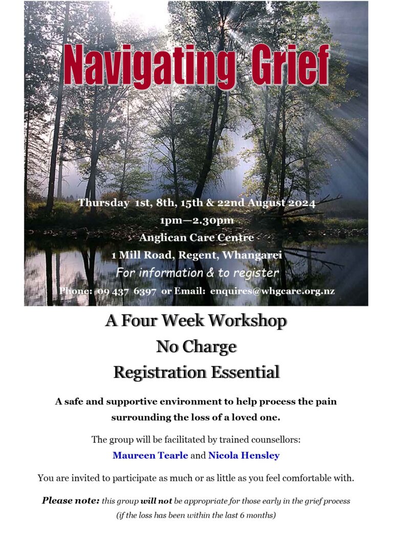 Navigating Grief - Whangarei Care Centre